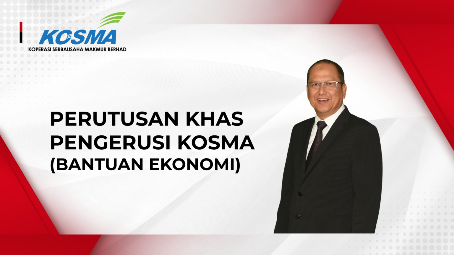 PERUTUSAN KHAS PENGERUSI KOSMA - Koperasi Serbausaha Makmur Berhad